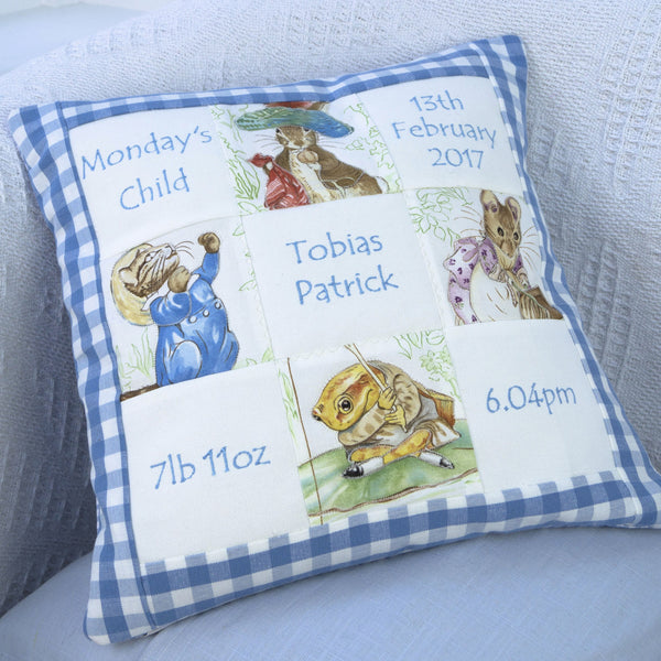Beatrix Potter© Memory Cushion Pink – Tuppenny House Designs