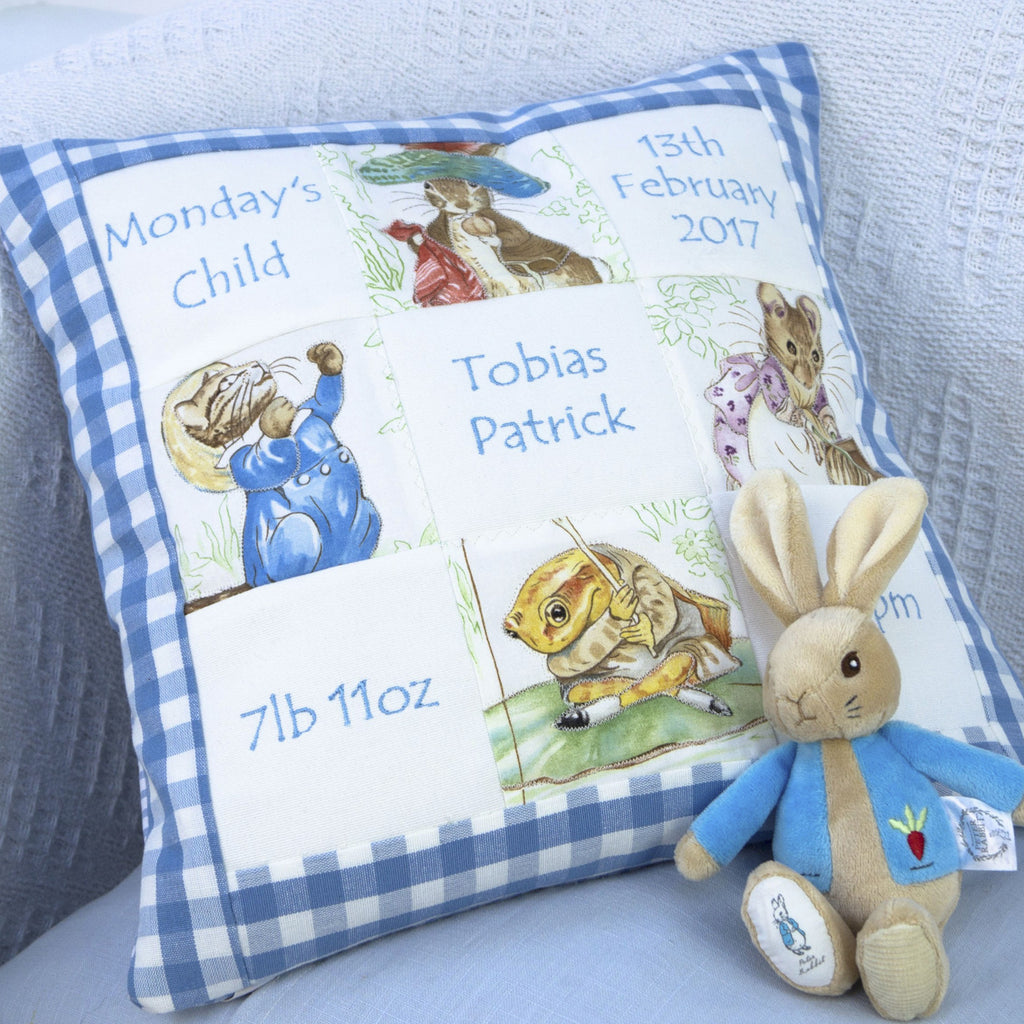 Beatrix Potter© Memory Cushion Pink – Tuppenny House Designs